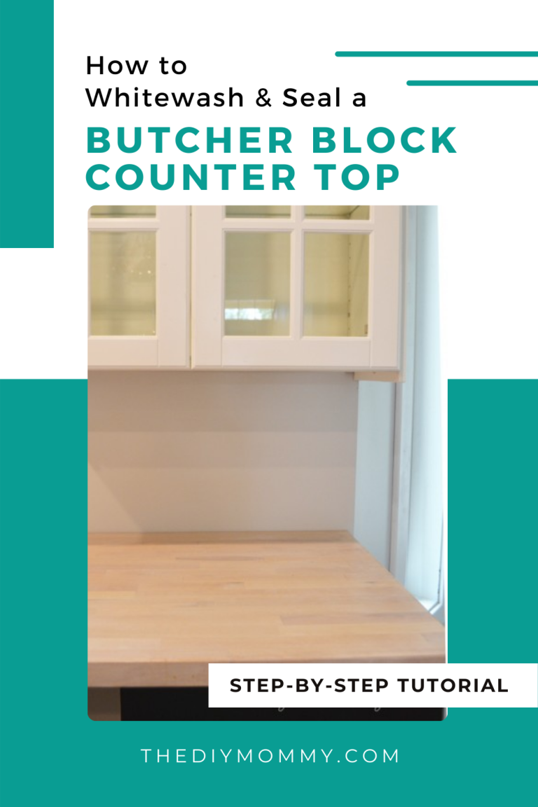 Whitewash and Seal a Butcher Block Counter Top - Cozy DIY Home