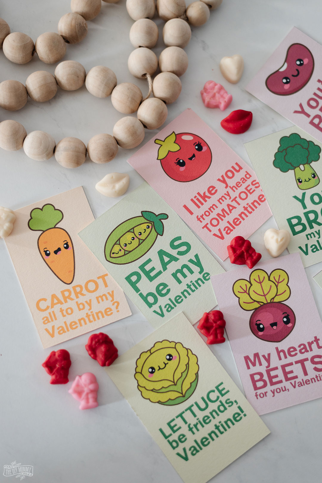 Silly Veggie Puns Free Printable Valentines - Cozy DIY Home