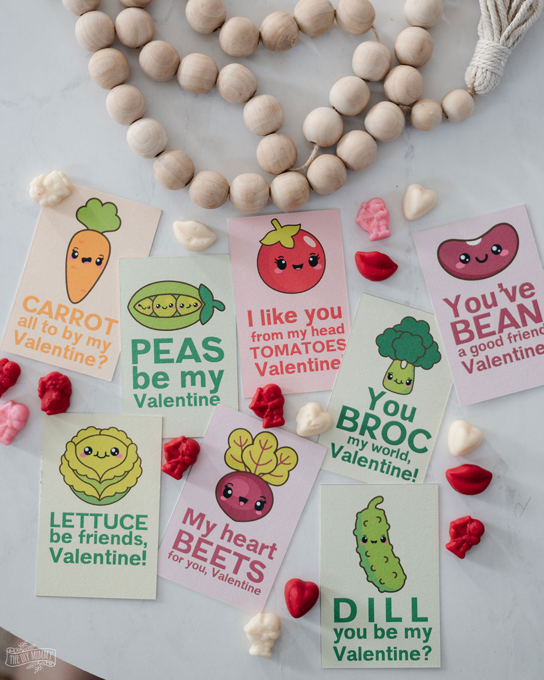Silly Veggie Puns Free Printable Valentines - Cozy DIY Home
