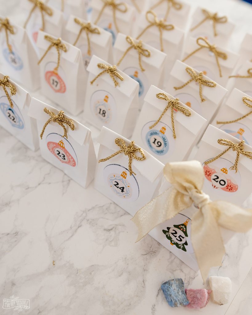 Create an Easy DIY Advent Calendar - with crystals inside! - Cozy DIY Home