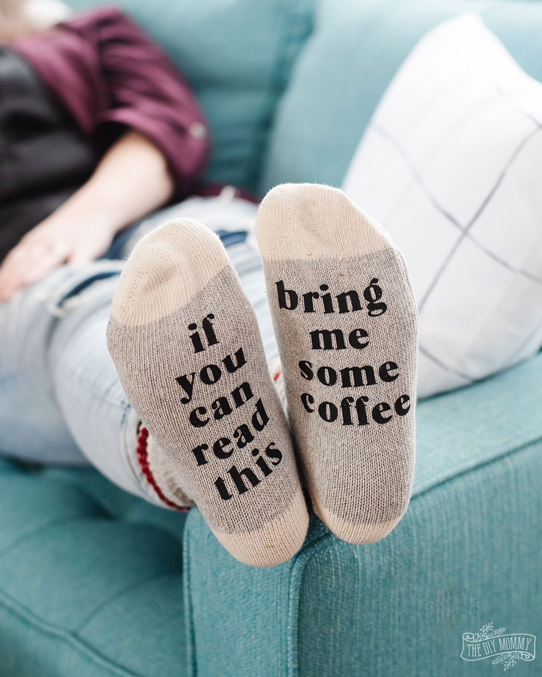 How to make Personalized Socks with a Cricut - Cozy DIY Home