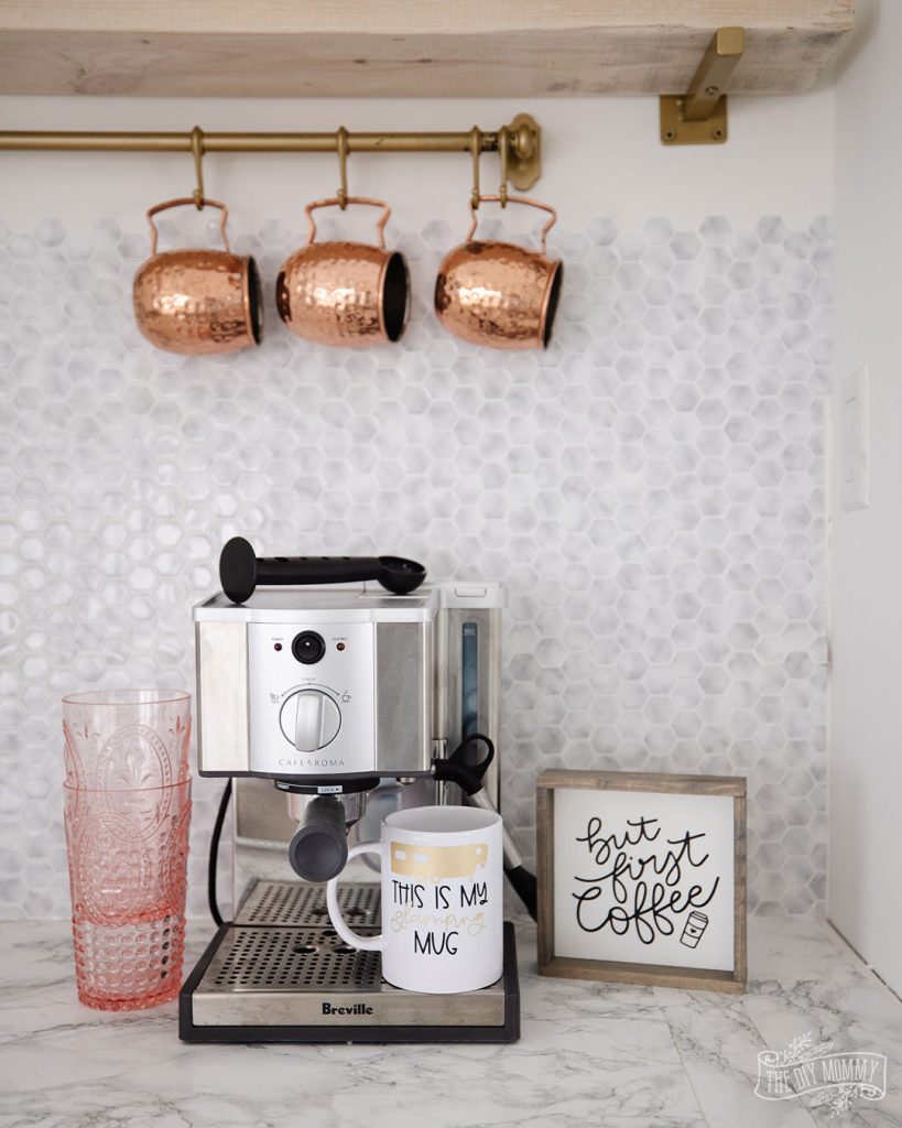 How to Make an Easy DIY Coffee Bar Sign with a Cricut - Cozy DIY Home