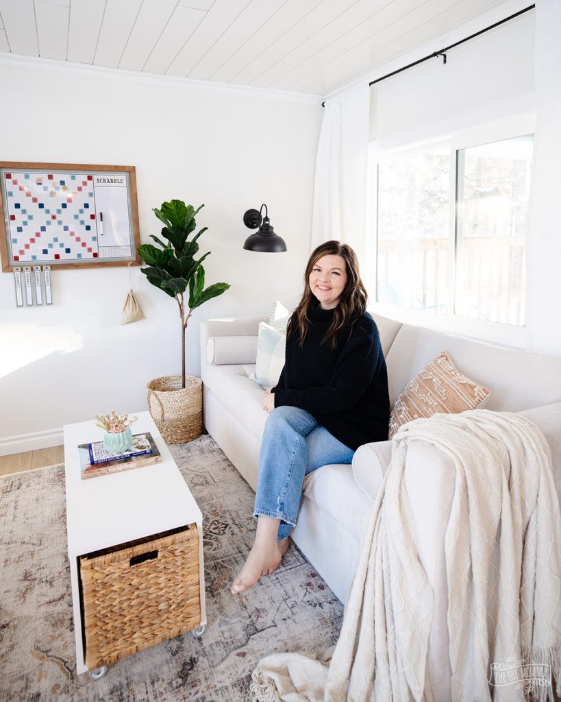 Before & After: Small Living Room Makeover in our Tiny Cabin - Cozy DIY ...