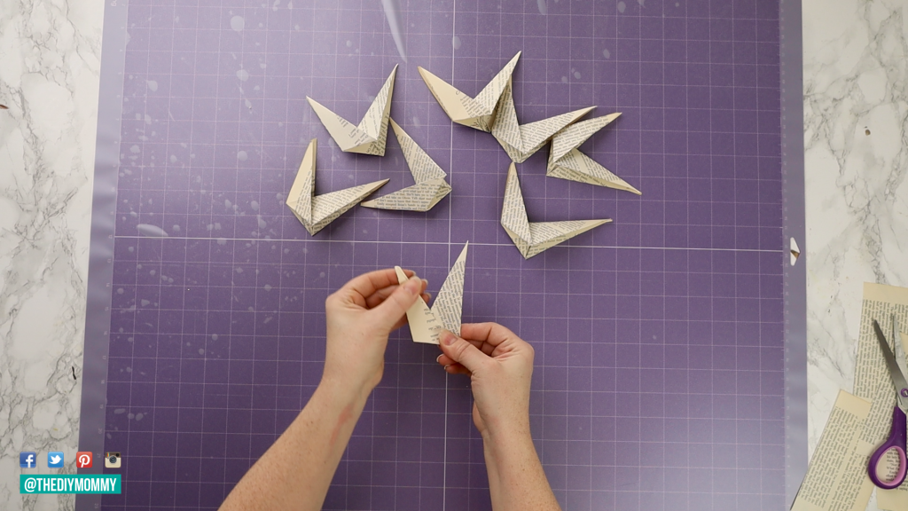 How to Make a Paper Star Ornament from Book Pages - Cozy DIY Home