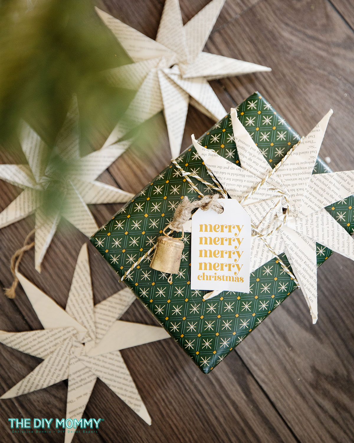 How to Make a Paper Star Ornament from Book Pages - Cozy DIY Home