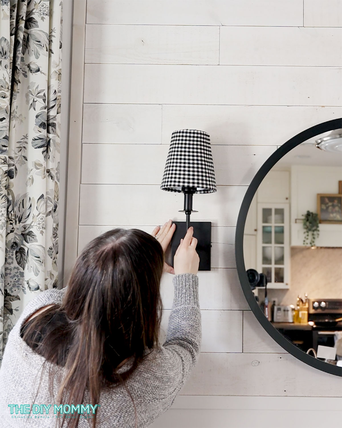 Make a DIY Wall Sconce Cover from Thrifted Pants - Cozy DIY Home