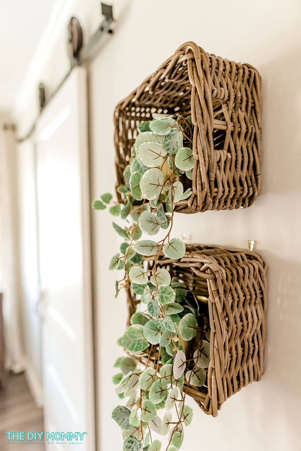 Make a Gorgeous DIY Wall Plant Shelf from IKEA Baskets - Cozy DIY Home