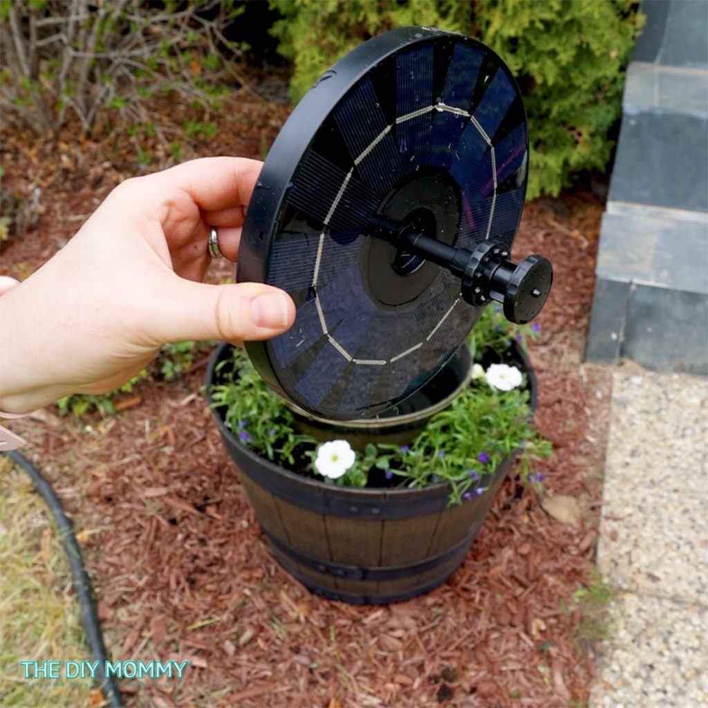 Make an Easy DIY Solar Water Fountain Planter - Cozy DIY Home