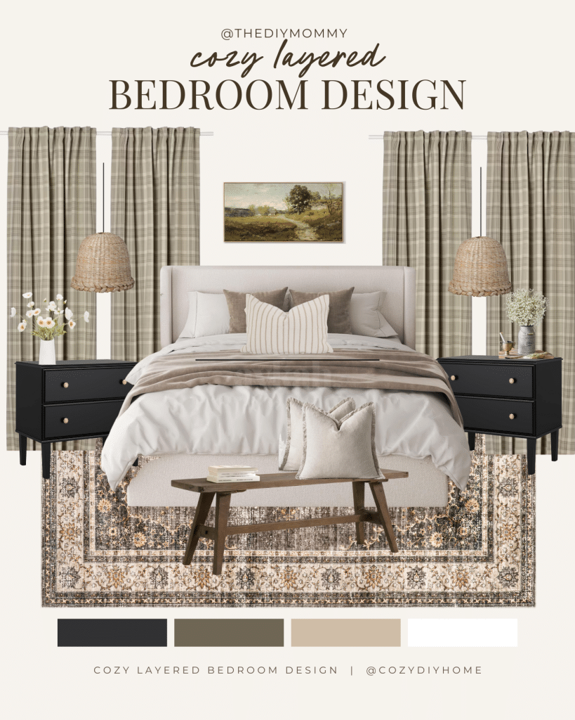 Mood Board: Cozy Layered Bedroom - Cozy DIY Home